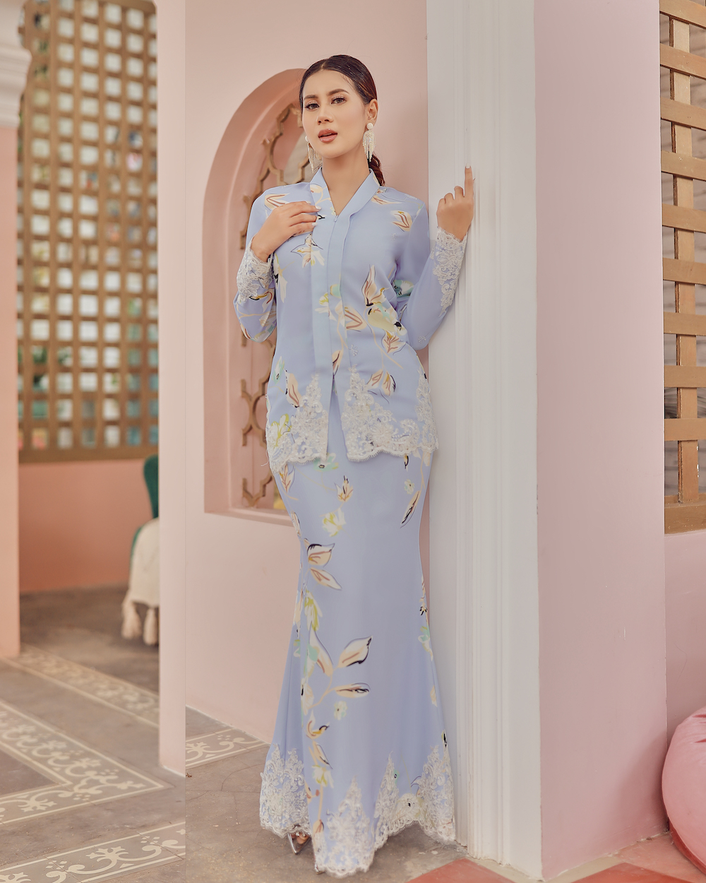 Jemels | Modern Kurung | Fashion Bag l |Tudung | THEME COLORS BABY BLUE